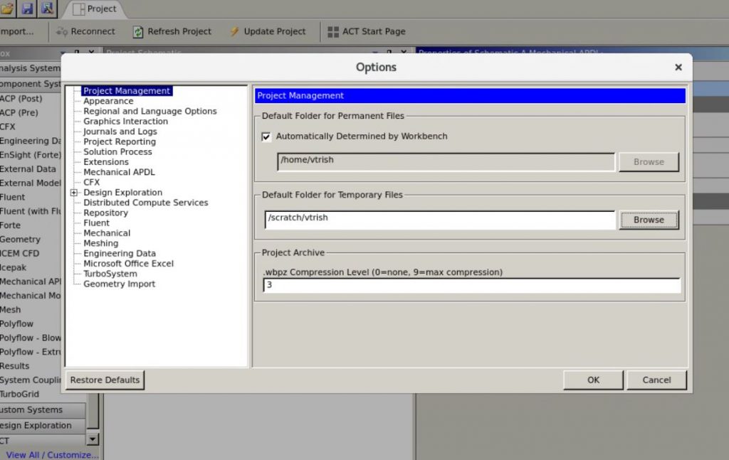 Setting the Temporary/Scratch Directory for ANSYS Simulations (CMC Cloud) – CMC Microsystems