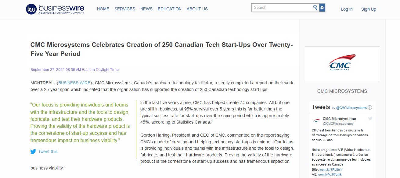 News – CMC Microsystems