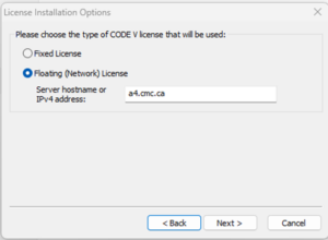 Quick Start Guide: Installing Synopsys Optical Solutions (Code V and Light Tools) via CADpass ...