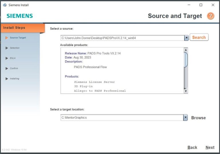 Quick Start Guide: Installing Siemens PADS CAD Software via CADpass Client Secure Connection ...